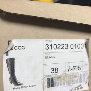 Ecco | Shoes | Ecco Hope Black Knee High Boots | Poshmark